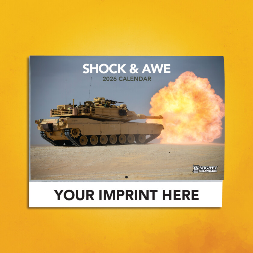 Custom Imprinted Military Calendar - Shock & Awe - Mighty Calendars