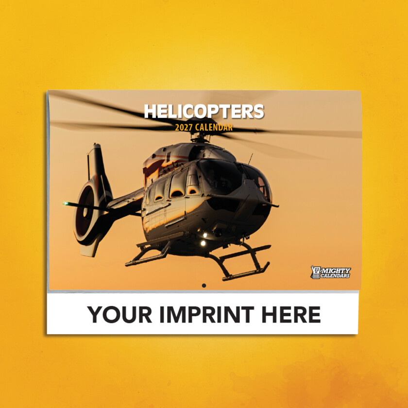 Custom Imprinted Helicopter Calendar - Mighty Calendars
